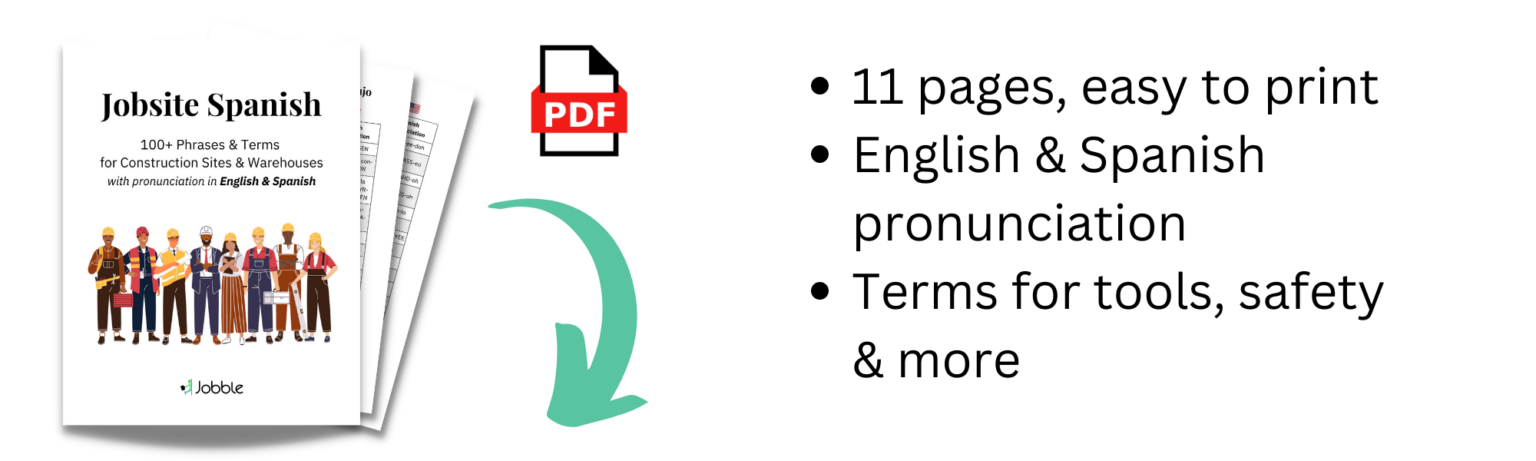 Jobsite Spanish: 100+ Phrases & Terms for Construction Sites ...