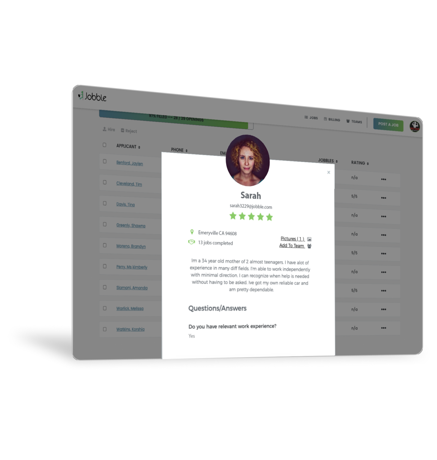 Hire Temporary Workers & Fill Scheduling Gaps | Jobble